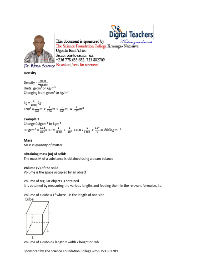 Density-upthrust-Archimedes-principle-and-floatation | PDF | Buoyancy ...