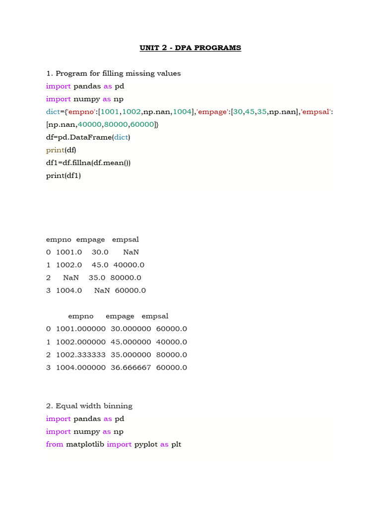 Unit 2 Dpa Programs | PDF