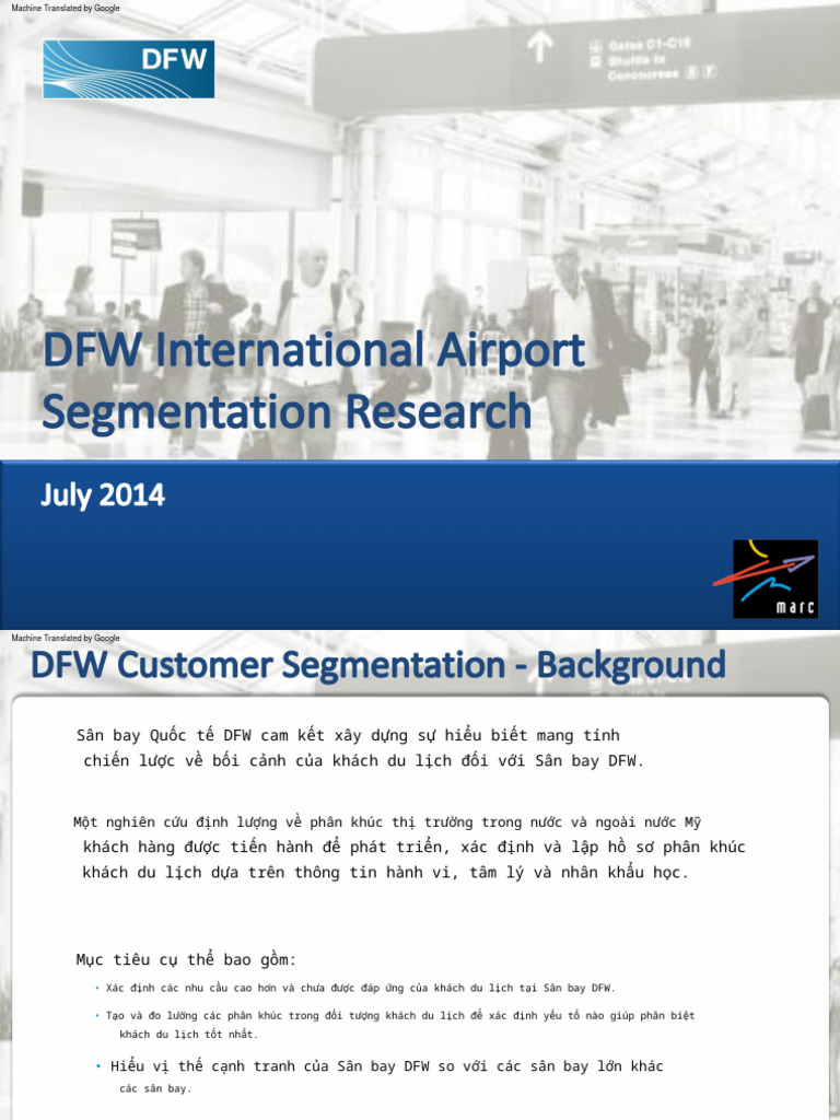 Case 3.2 DFW International Airport Segmentation Research 2014 | PDF