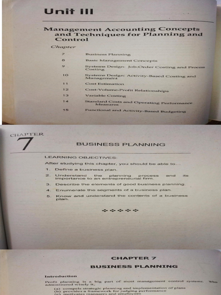 MA Chapter 7 Business Planning | PDF