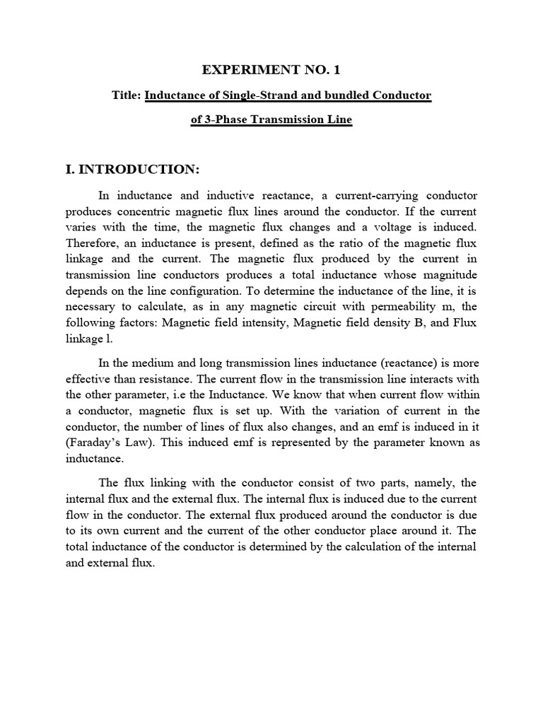 Lab Report 1 PowerSystemAnalysis - OCAMPO | PDF | Inductance | Magnetic ...