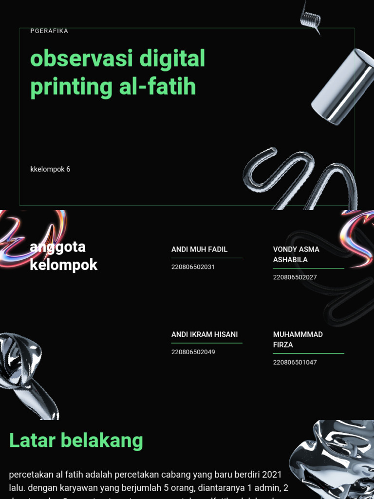 Presentasi Teknologi Teknologi Dalam Bisnis Dan Pekerjaan Elemen 3D Neon Hitam Hijau | PDF ...