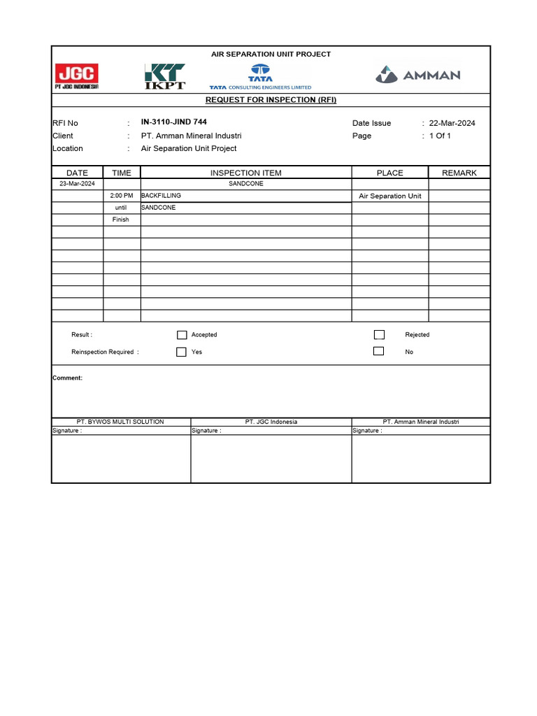 Rfi 742 Maret 2024 | PDF | Composite Material | Concrete