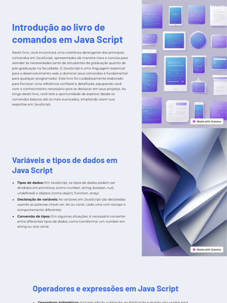 Introducao Aos Comandos em Java Script | PDF | Script Java | Tipo de dados
