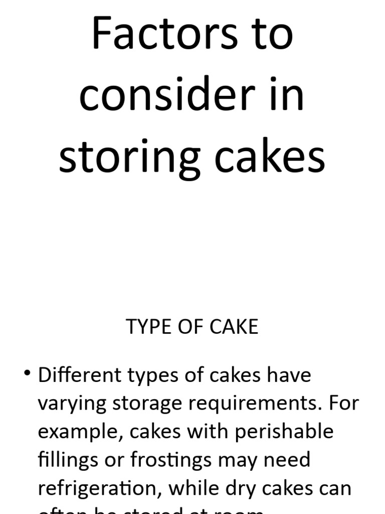 Cake Storage Tips for Bakers | PDF | Home & Garden