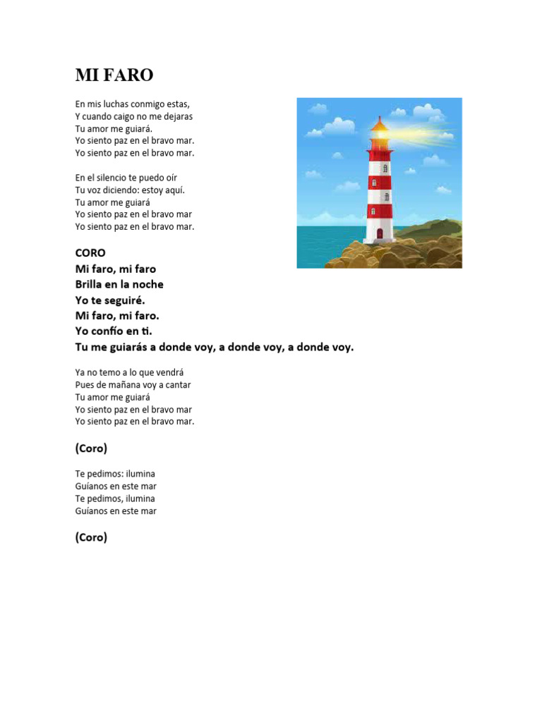 Mi Faro Letra | PDF