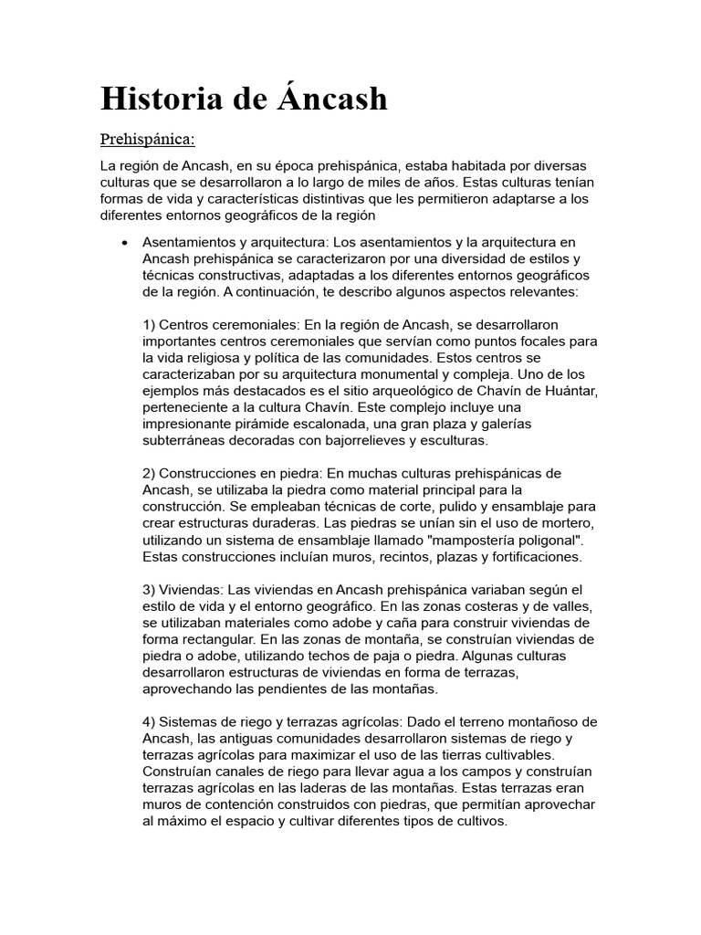 Historia de Áncash | PDF