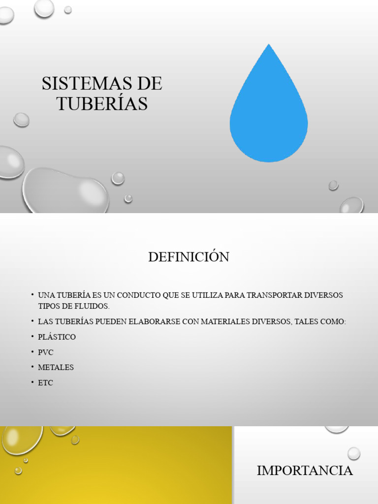 Sistemas de Tuberías | PDF | Tubería (transporte de fluidos) | Materiales