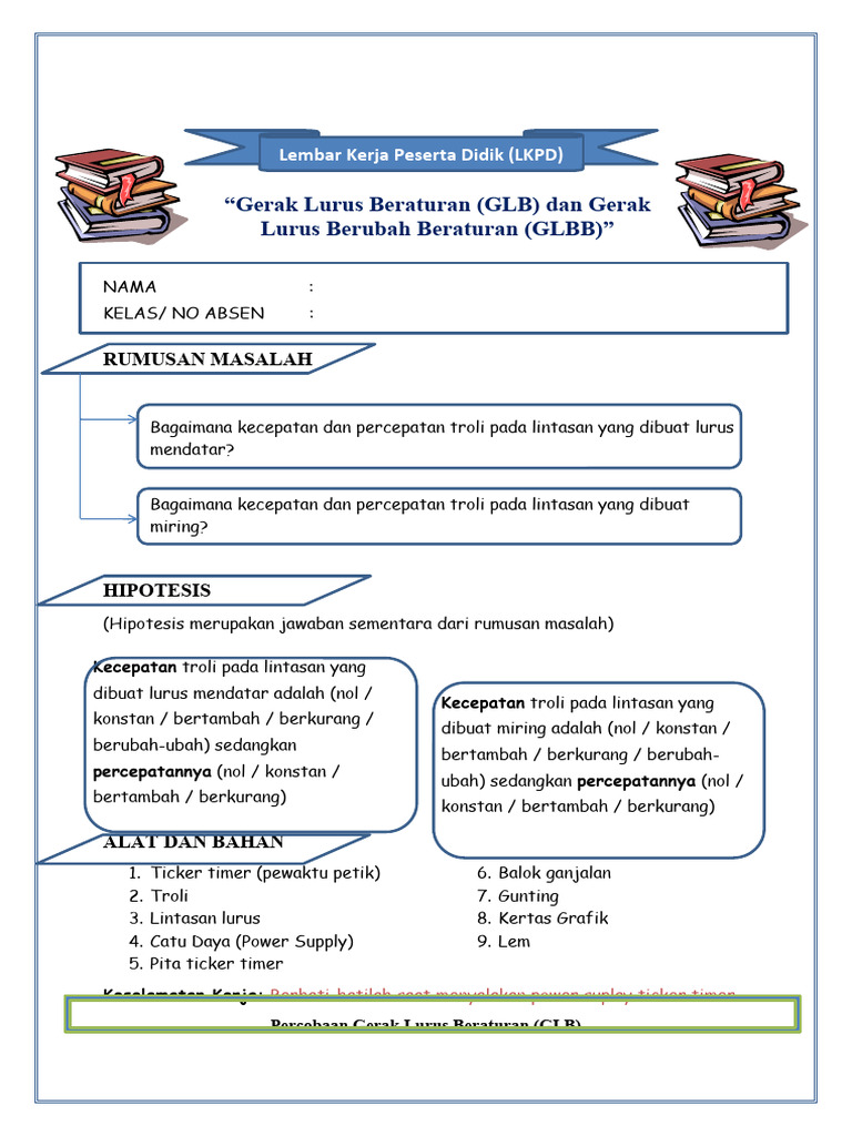Eksperimen GLB dan GLBB Siswa | PDF | Sains & Matematika