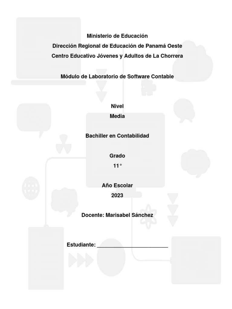 Modulo Laboratorio de Software Contable 11°- | PDF | Hoja de cálculo ...