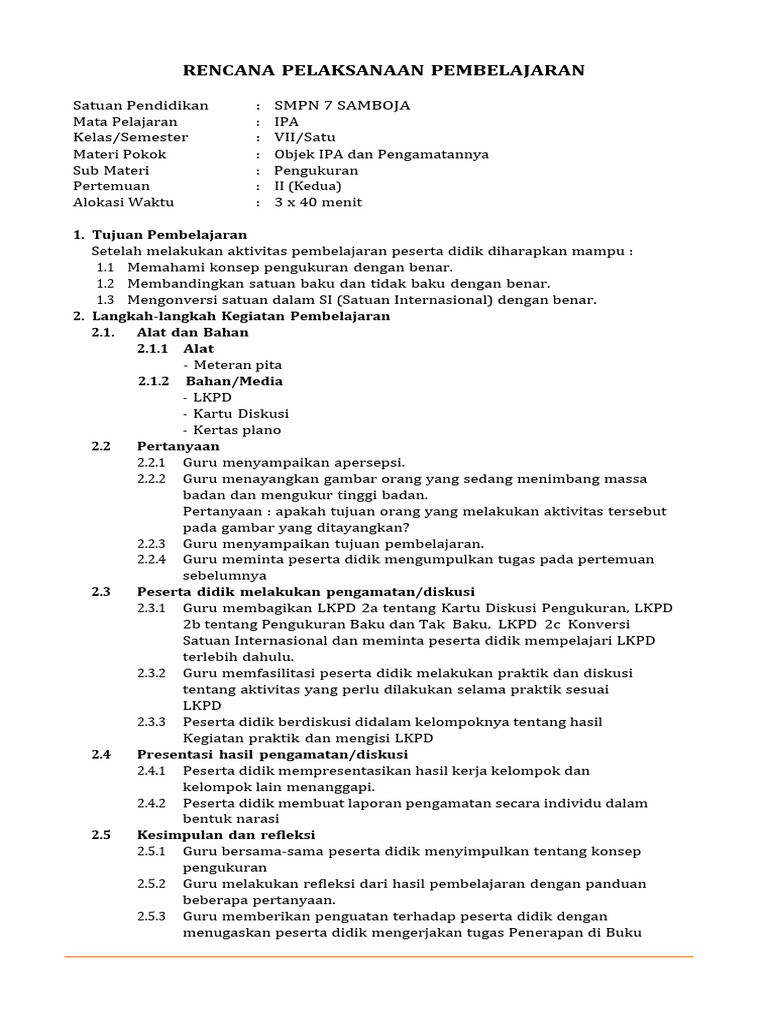 IPA Kelas 7 Bab 1 KD. 3.1 Objek IPA Dan Pengamatannya-Pertemuan 2 | PDF