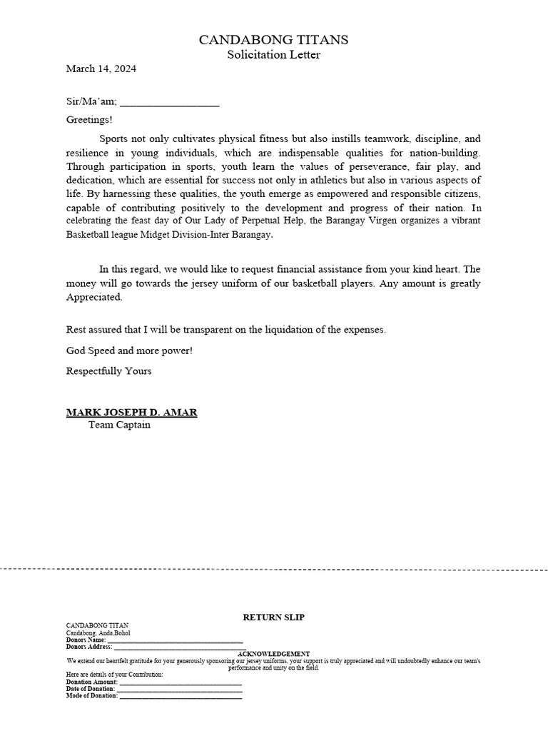 Jersey Solicitation | PDF