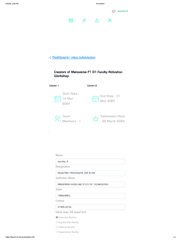 FLAUNCH ASSIGNMENT 1-Creators of Metaverse P1 D1 Faculty Activation ...