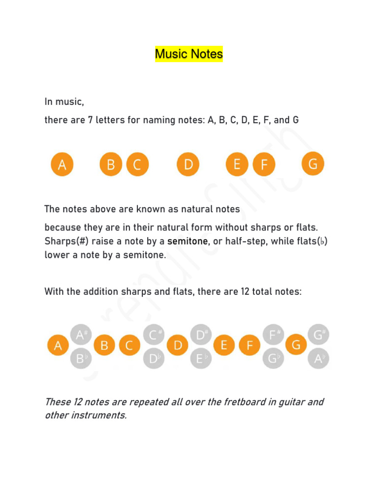 Music Notes | PDF | Language Arts & Discipline | Art