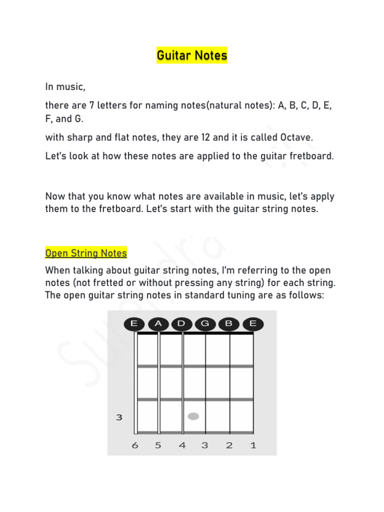 Guitar Notes | PDF