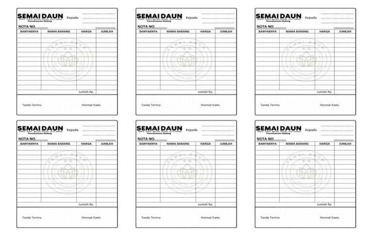 Nota Semai Daun | PDF