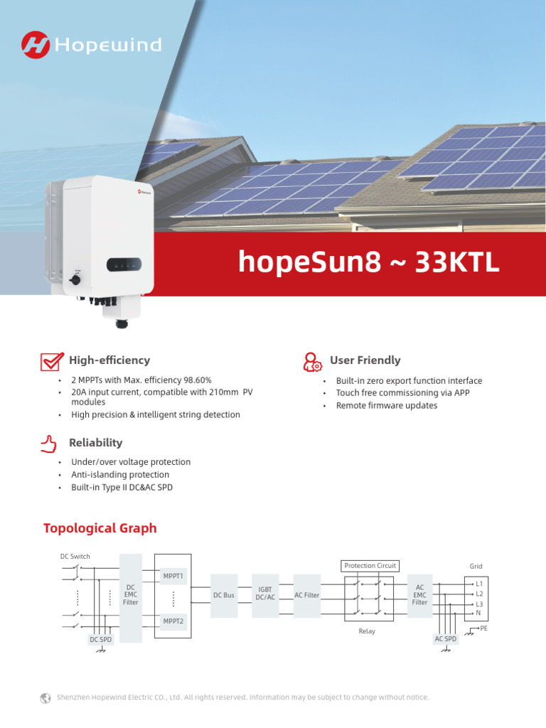 Hopewind 10kW Inverter Datasheet | PDF | Power Inverter | Power Engineering