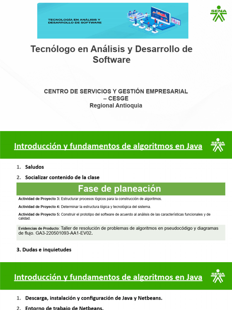 Introducción y Fundamentos de Algoritmos en Java | PDF | Java (lenguaje ...