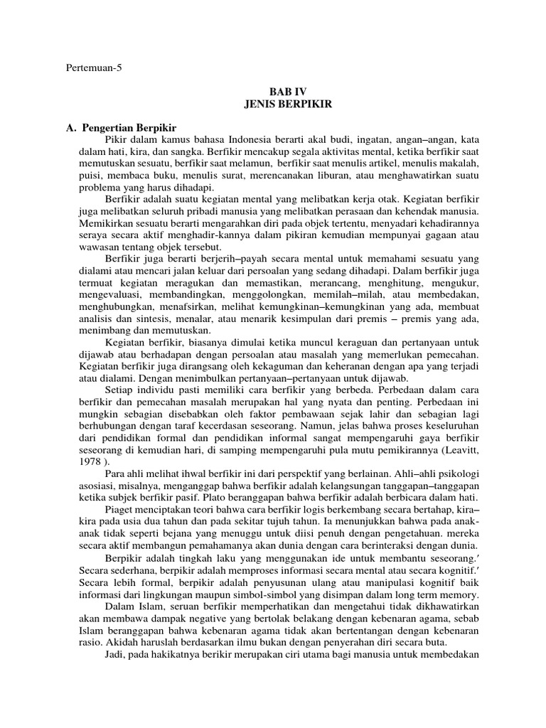 Mcam Macam Berfikir | PDF