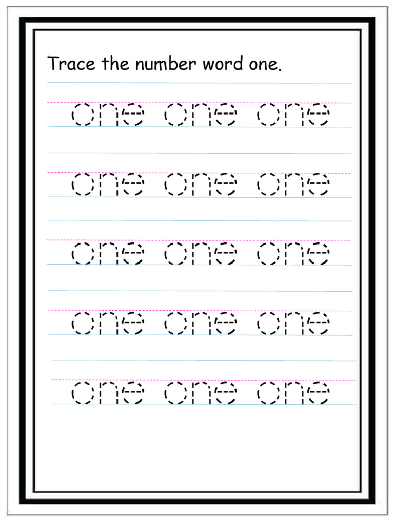 Tracing Number Words 1 10 | PDF