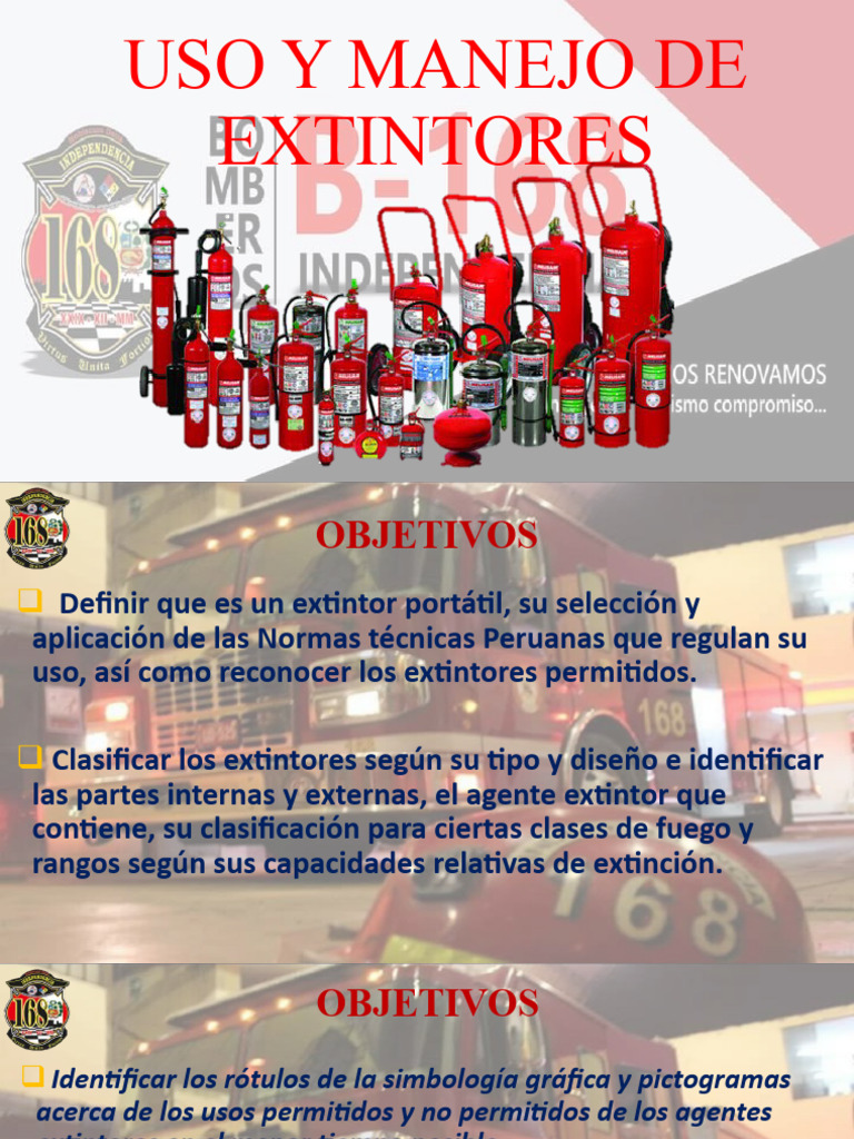 USO Y MANEJO DE EXTINTORES | PDF | Incendios | Combustión