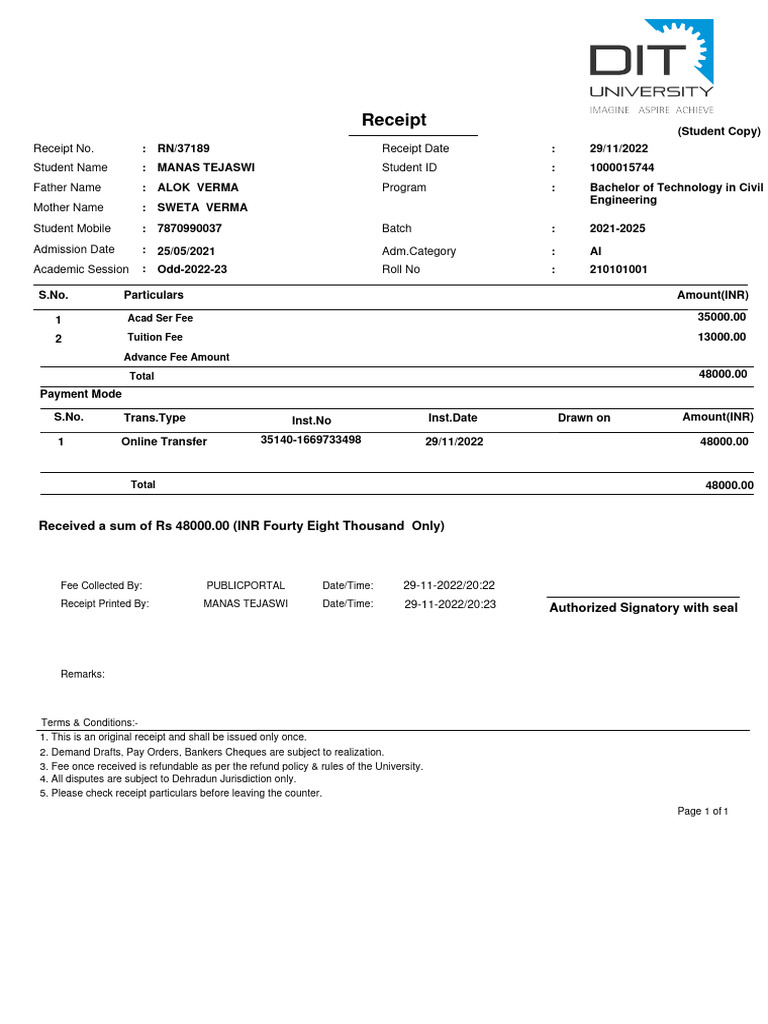 Receipt Settlement | PDF | Payments