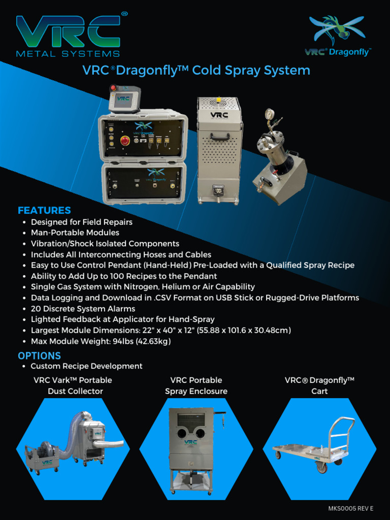 VRC Dragonfly Cold Spray System Brochure 03-09-2023 | PDF | Technology ...