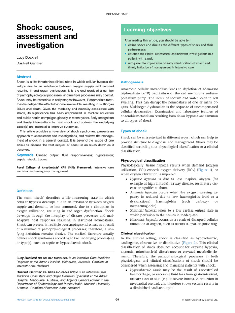 lucy-dockrell-shock-causes-assessment-and | PDF | Shock (Circulatory ...