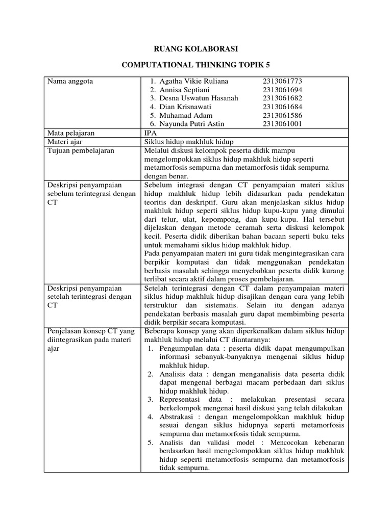 Ruang Kolaborasi Kelompok 3 | PDF