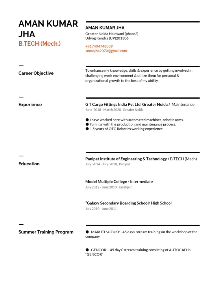 Aman Resume Updated | PDF