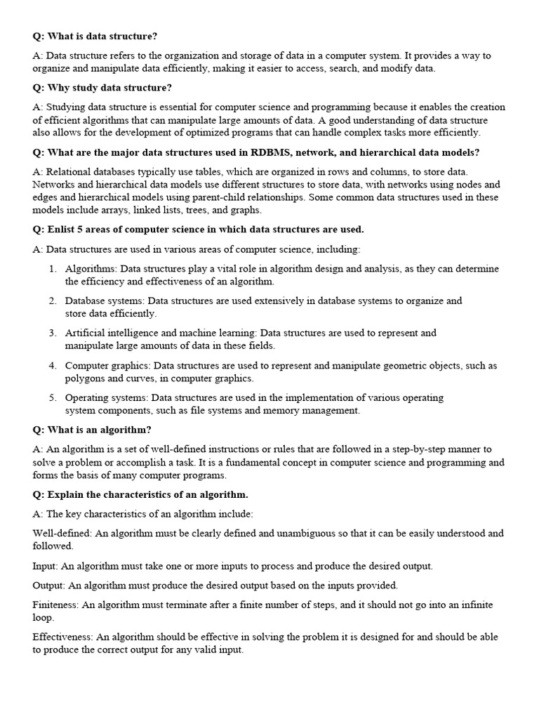 DS Ans | PDF | Queue (Abstract Data Type) | Data Structure