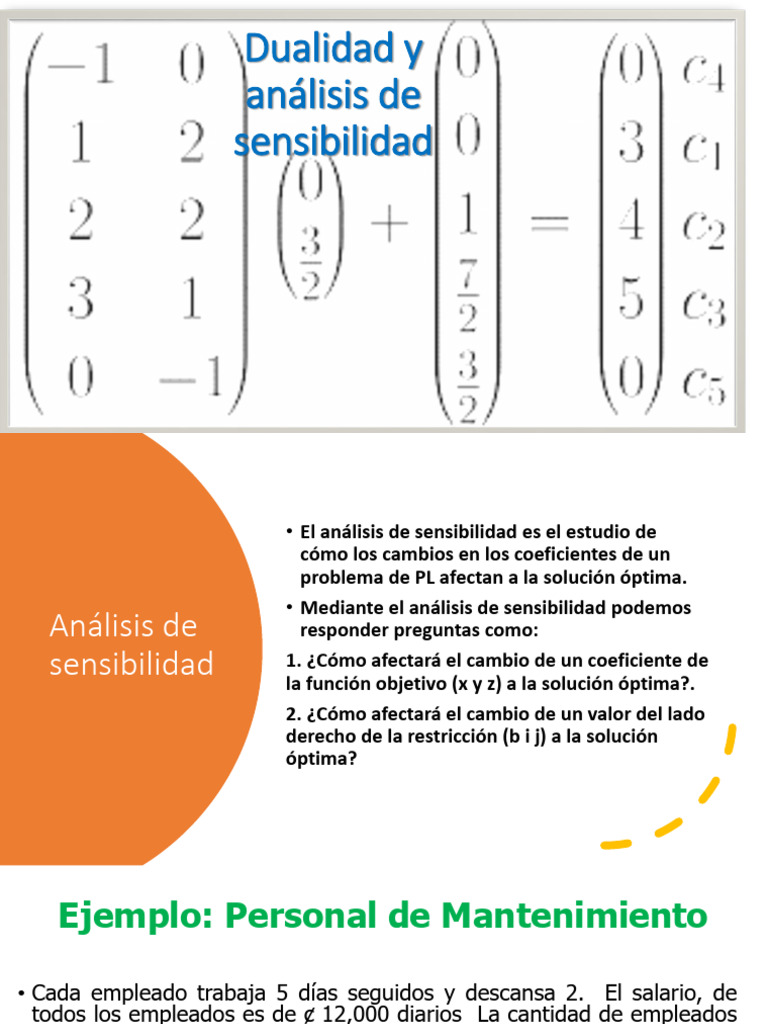 Dualidad y análisis de sensibilidad | PDF | Variable (Matemáticas) | Función (Matemáticas)