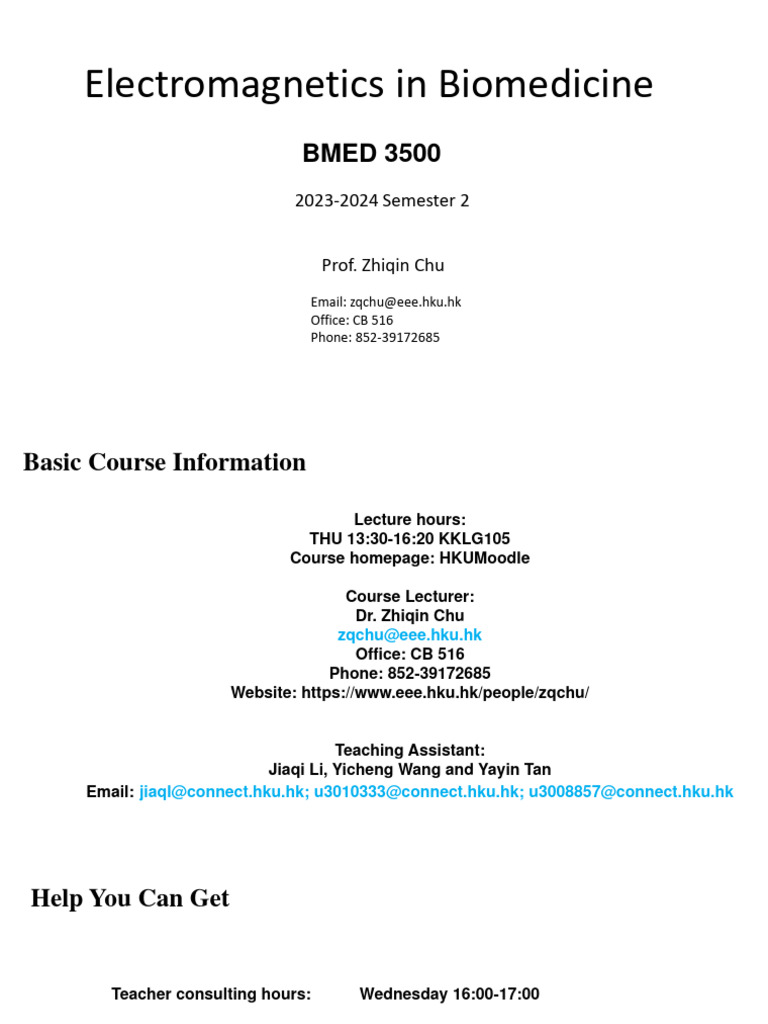 Lecture Note Overview 2024 | PDF | Electromagnetic Radiation | Magnetic ...