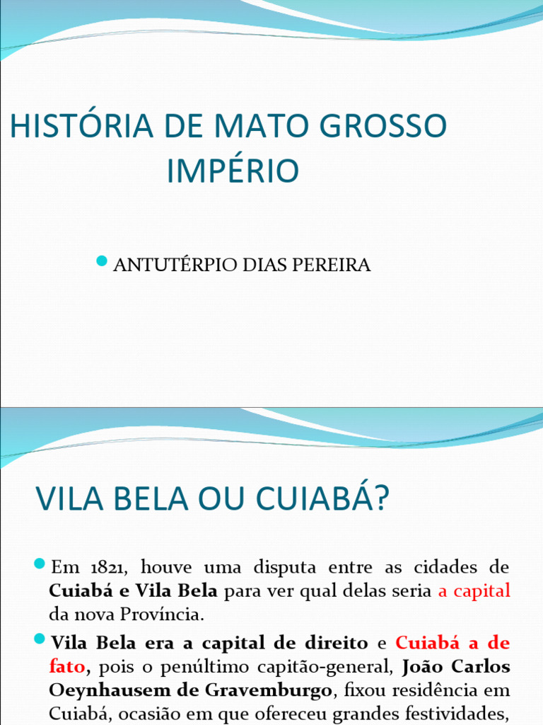 03 HISTÓRIA DE MATO GROSSO Imperio I | PDF | Escravidão