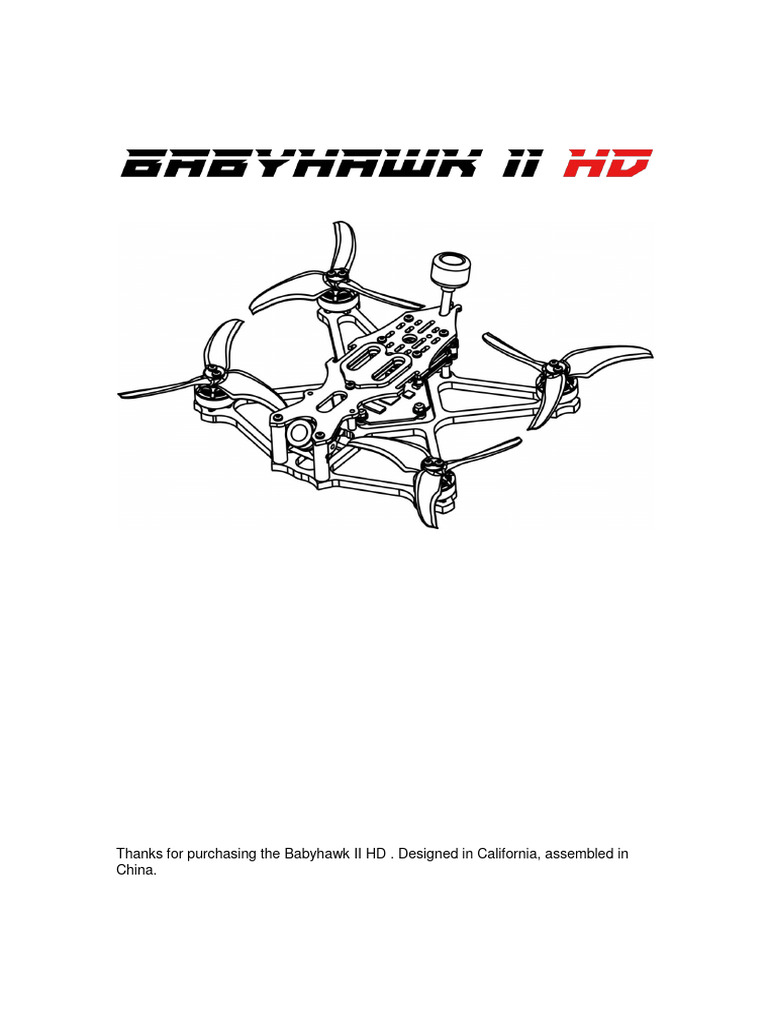 Babyhawk II HD BNF Instruction Manual v1.2 | Download Free PDF | Aircraft