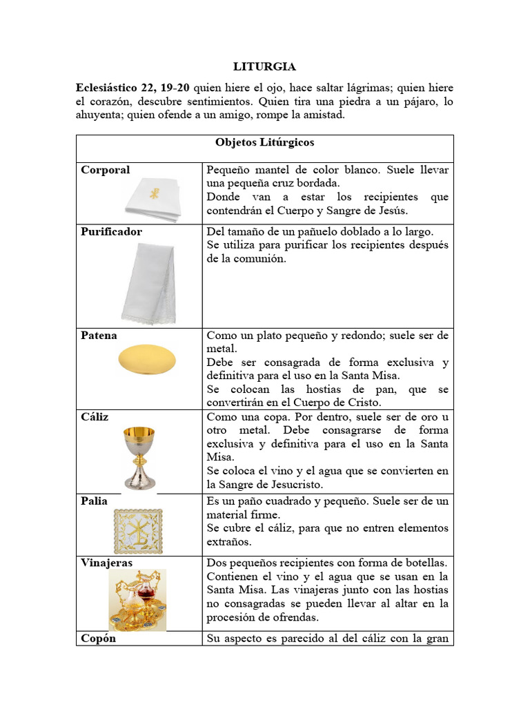 Objetos Liturgicos | Descargar gratis PDF | Pascua de Resurrección ...