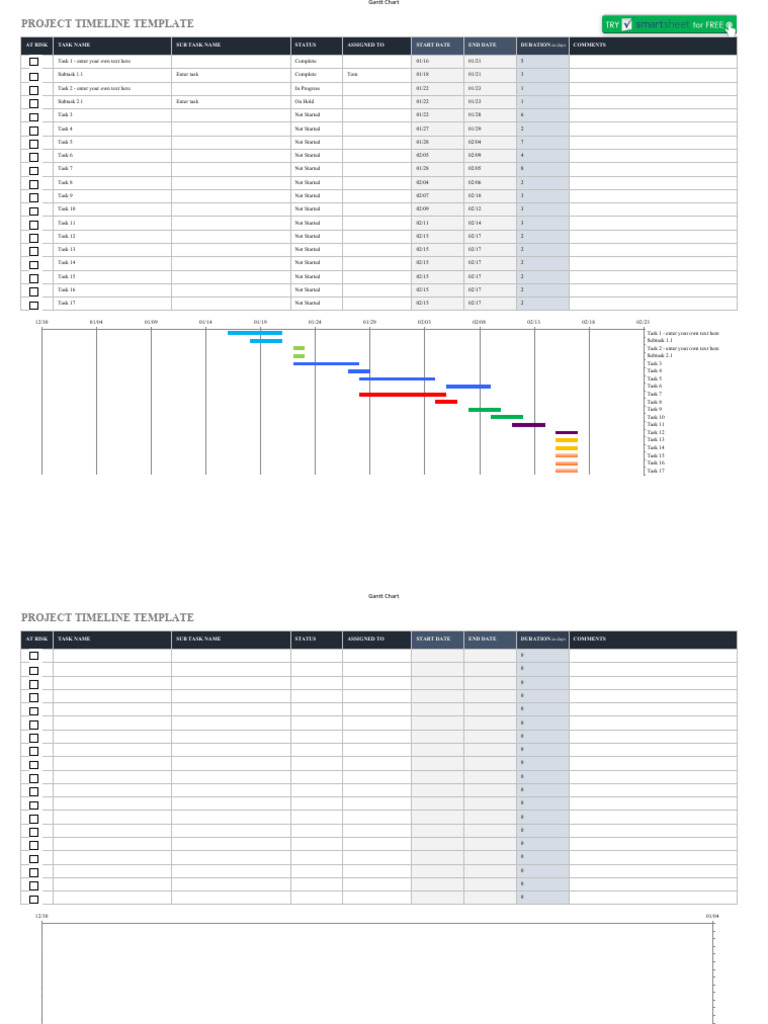 IC Project Timeline Template 8857 | PDF | Computing