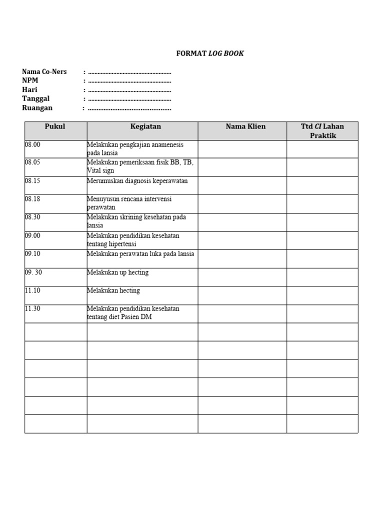 Log Book | PDF