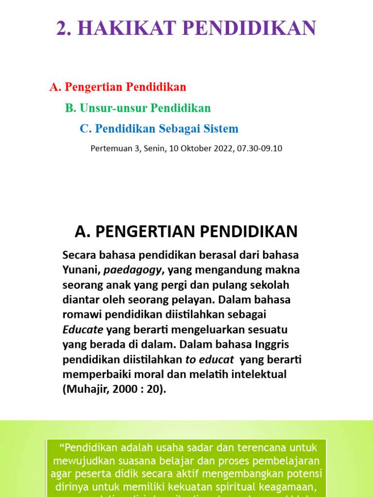 MK 3. Hakikat Pendidikan | PDF