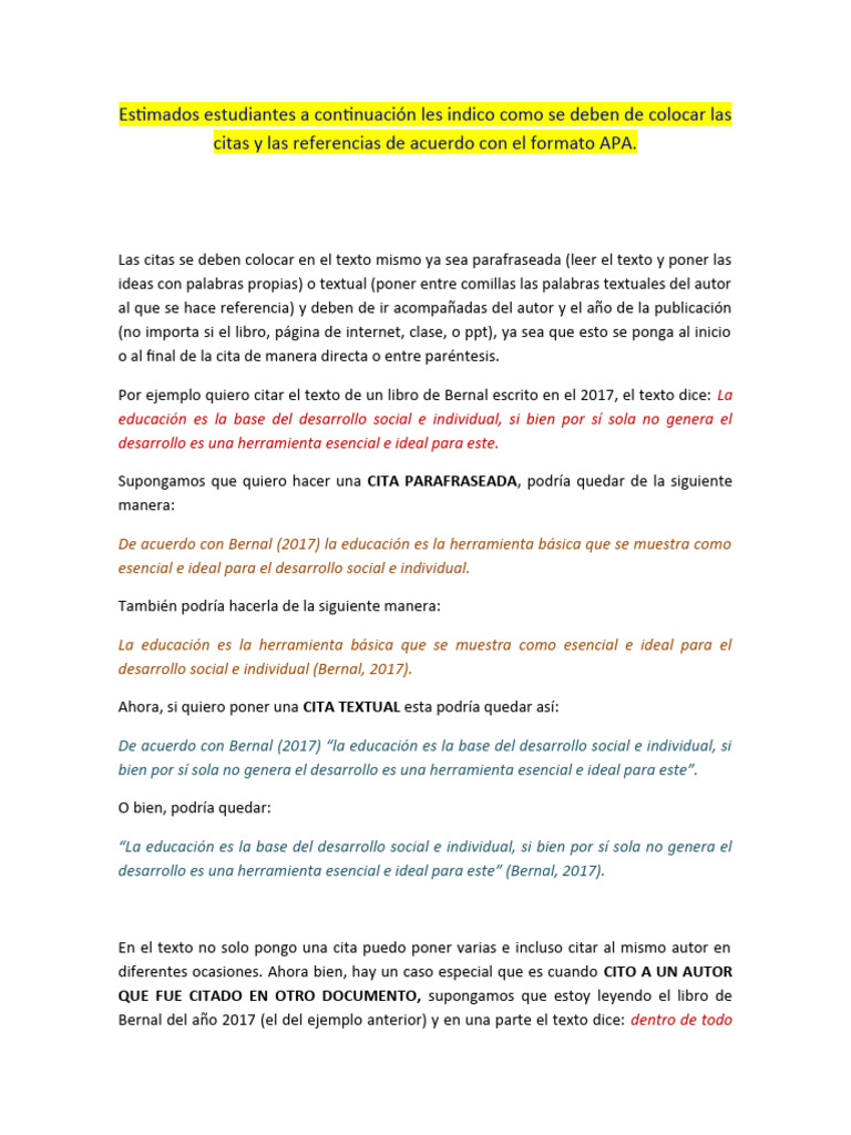 Formato APA | Descargar gratis PDF | Bibliografía