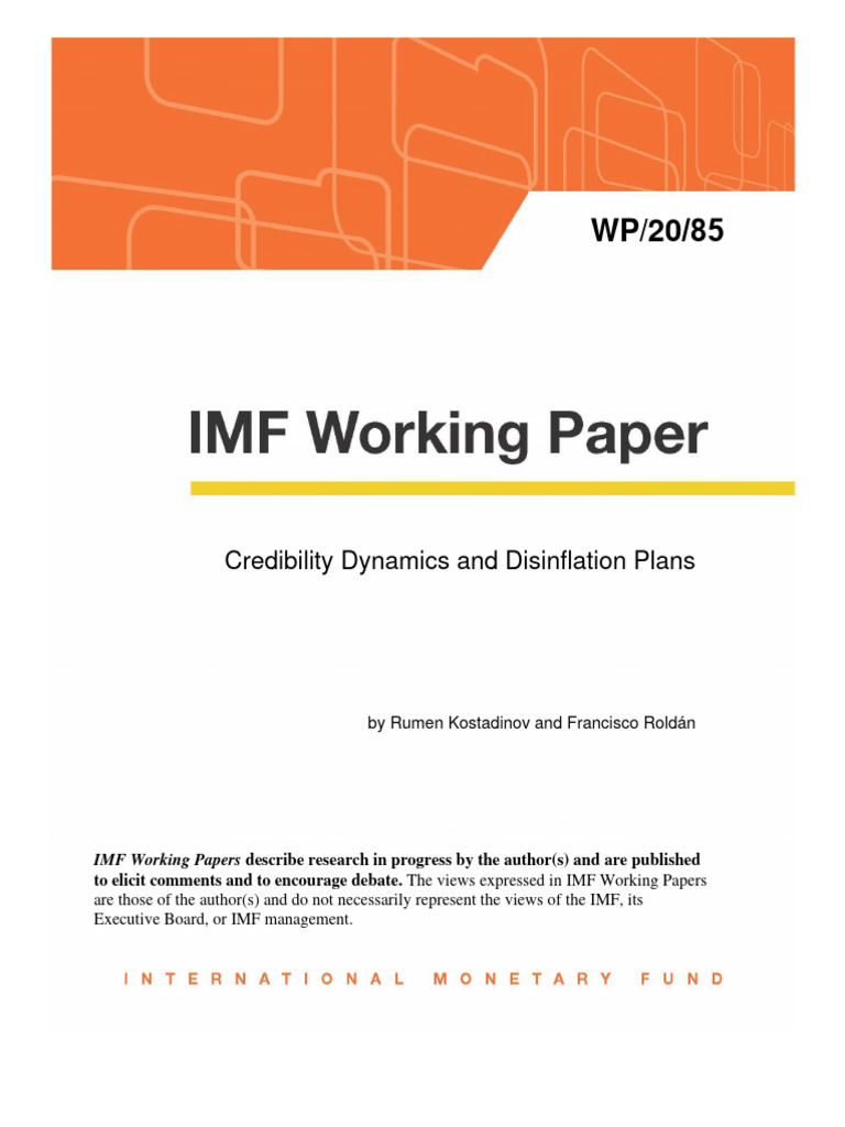 Credibility Dynamics and Disinflation Plans | PDF | Inflation ...