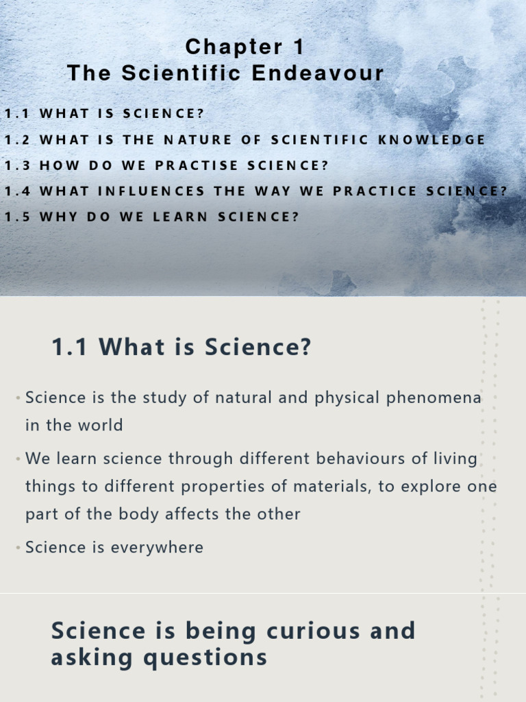 Chapter 1 - Scientific Endeavour 2023 | PDF
