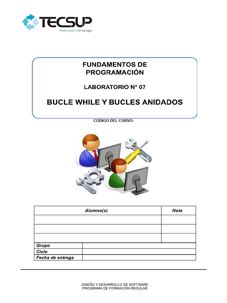 Lab 07 - Bucle While y Bucles Anidados | PDF | Programa de computadora | Programación