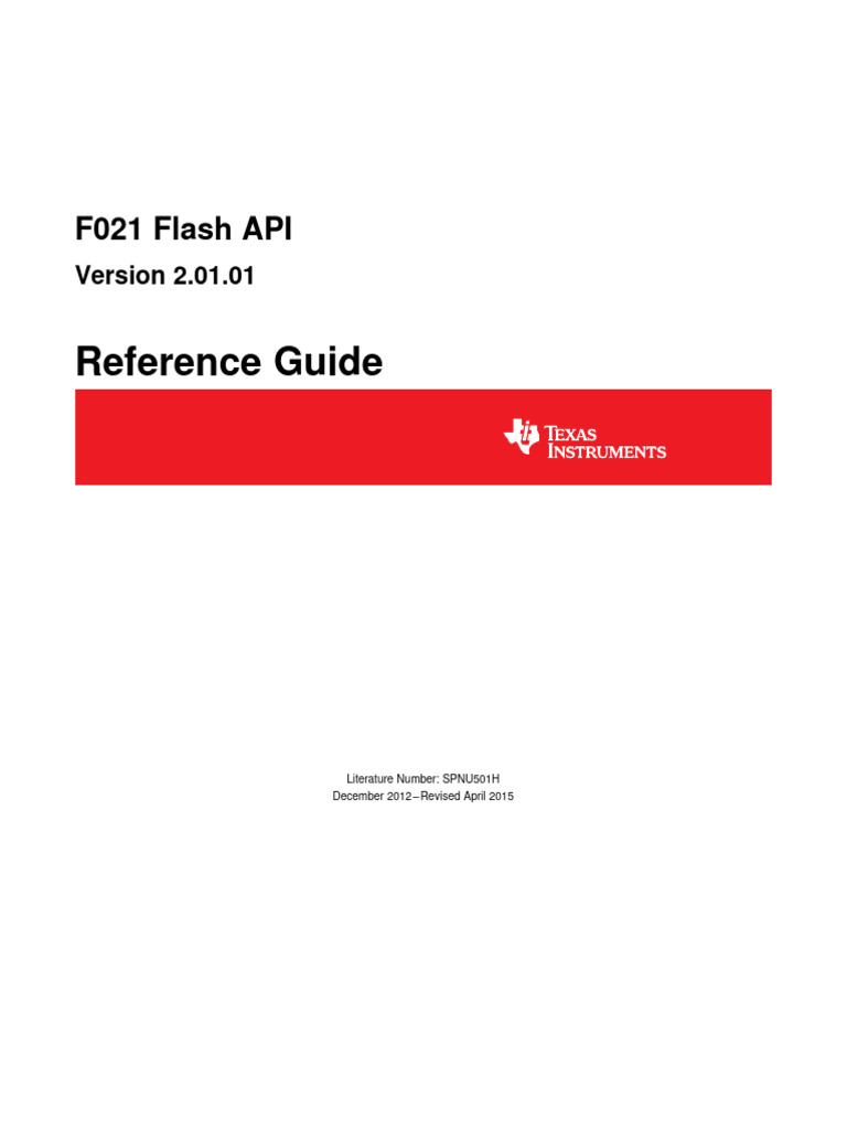 Spnu 501 H | PDF | Flash Memory | Library (Computing)
