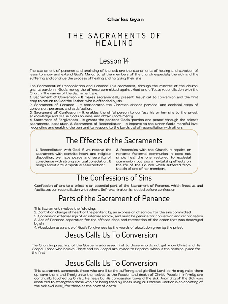 Beige Simple Executive Summary Document | PDF | Penance | Sacraments