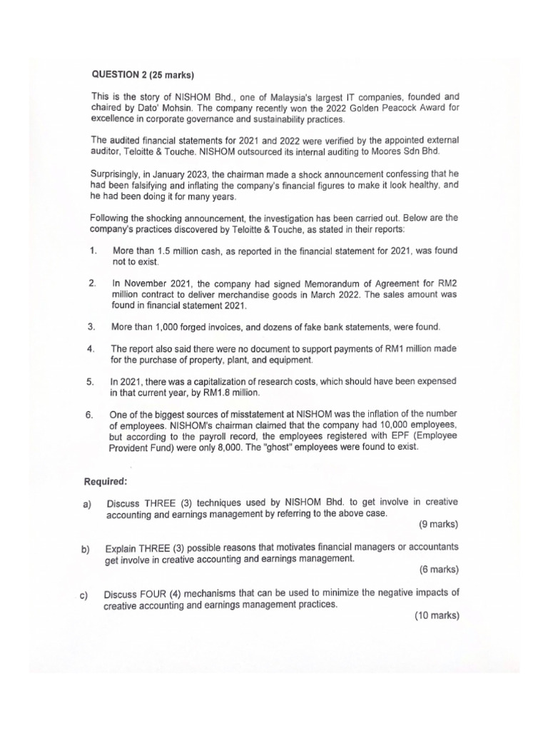 Question 2 25 Marks Pdf