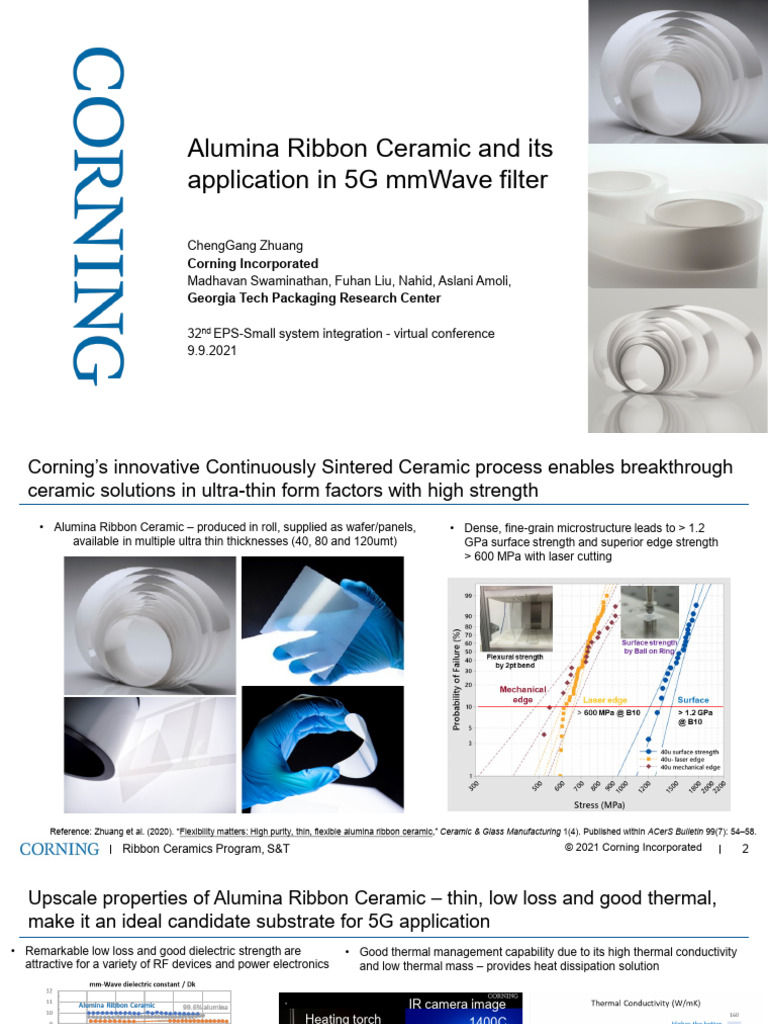 EPS2021 - Thin, Flexible ARC For 5G Mmwave Filter - Corning - Zhuang | PDF | Ceramics ...