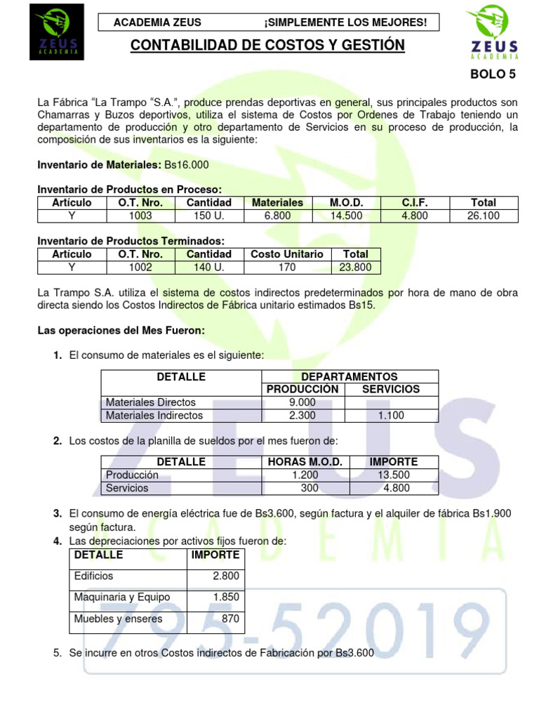 Costos | PDF | Contabilidad | Negocios económicos
