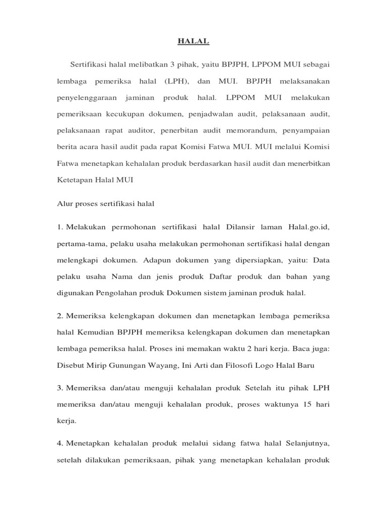 Sop Halal | PDF | Bisnis