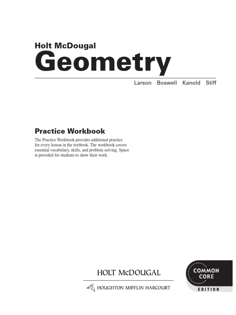 Holt McDougal Geometry Practice Workbook 2 | Download Free PDF | Line ...